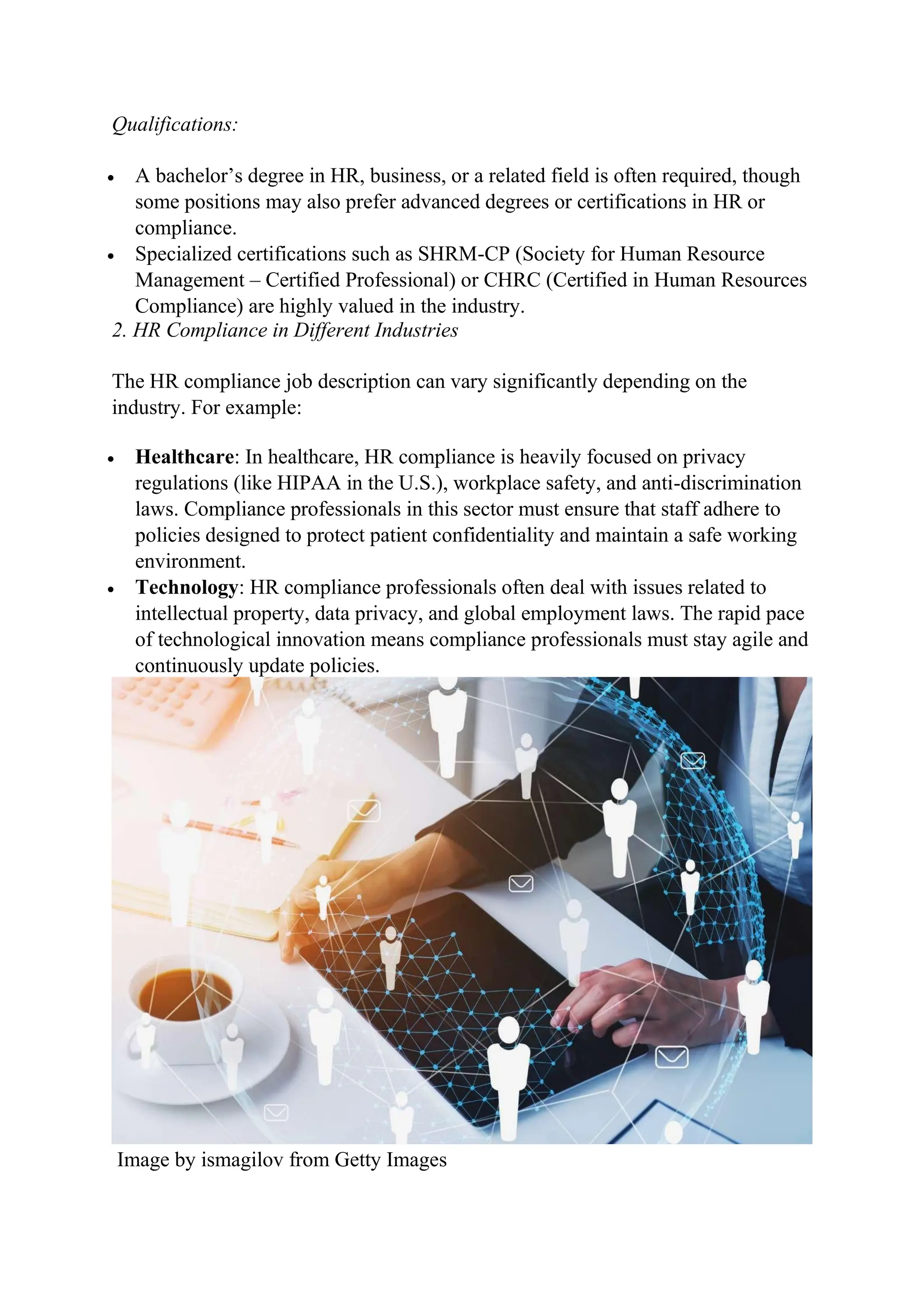 Key Responsibilities of HR Compliance Job Description | CIO Women ...