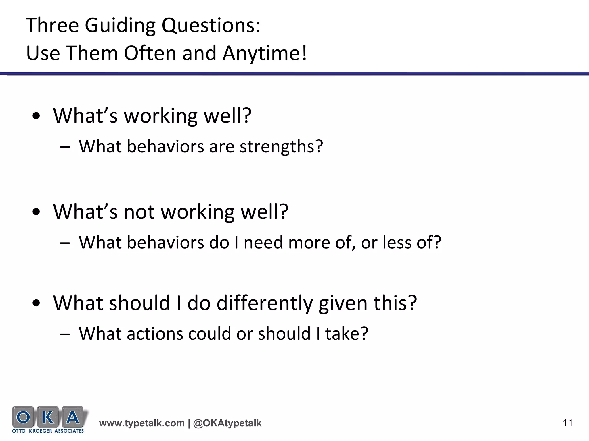 Linking Strengths and Weaknesses: Portraits of Jung Type Behavior | PPT