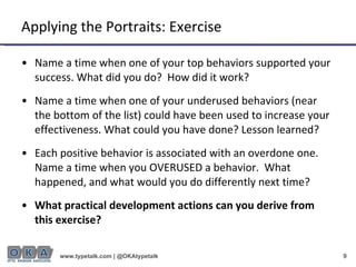 Linking Strengths and Weaknesses: Portraits of Jung Type Behavior | PPT