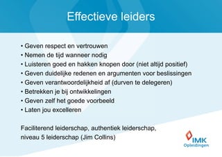 HR congres 2012 - Praktisch leidinggeven op de werkvloer | PPT