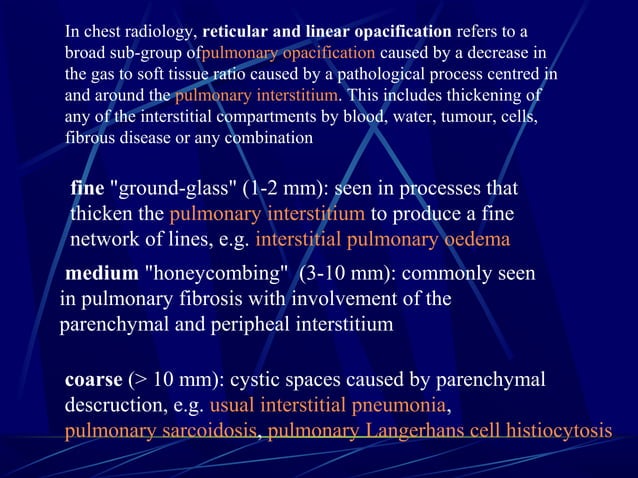 HRCT Reticular pattern | PPT