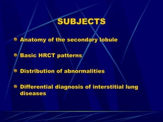 HRCT Reticular pattern | PPT