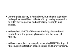 HRCT patterns in interstitial lung disease | PPTX