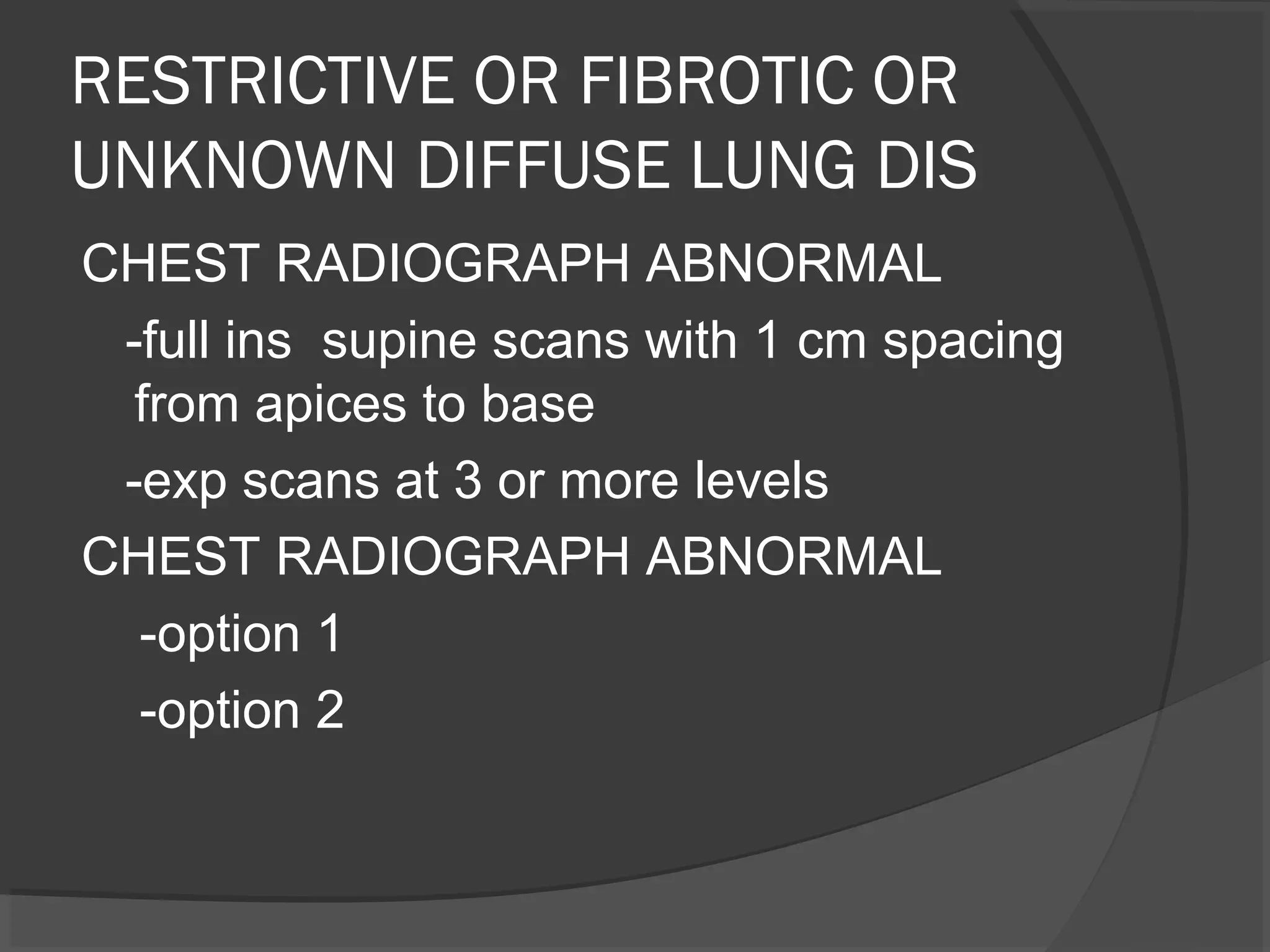 Hrct chest technique and interpretation | PPT