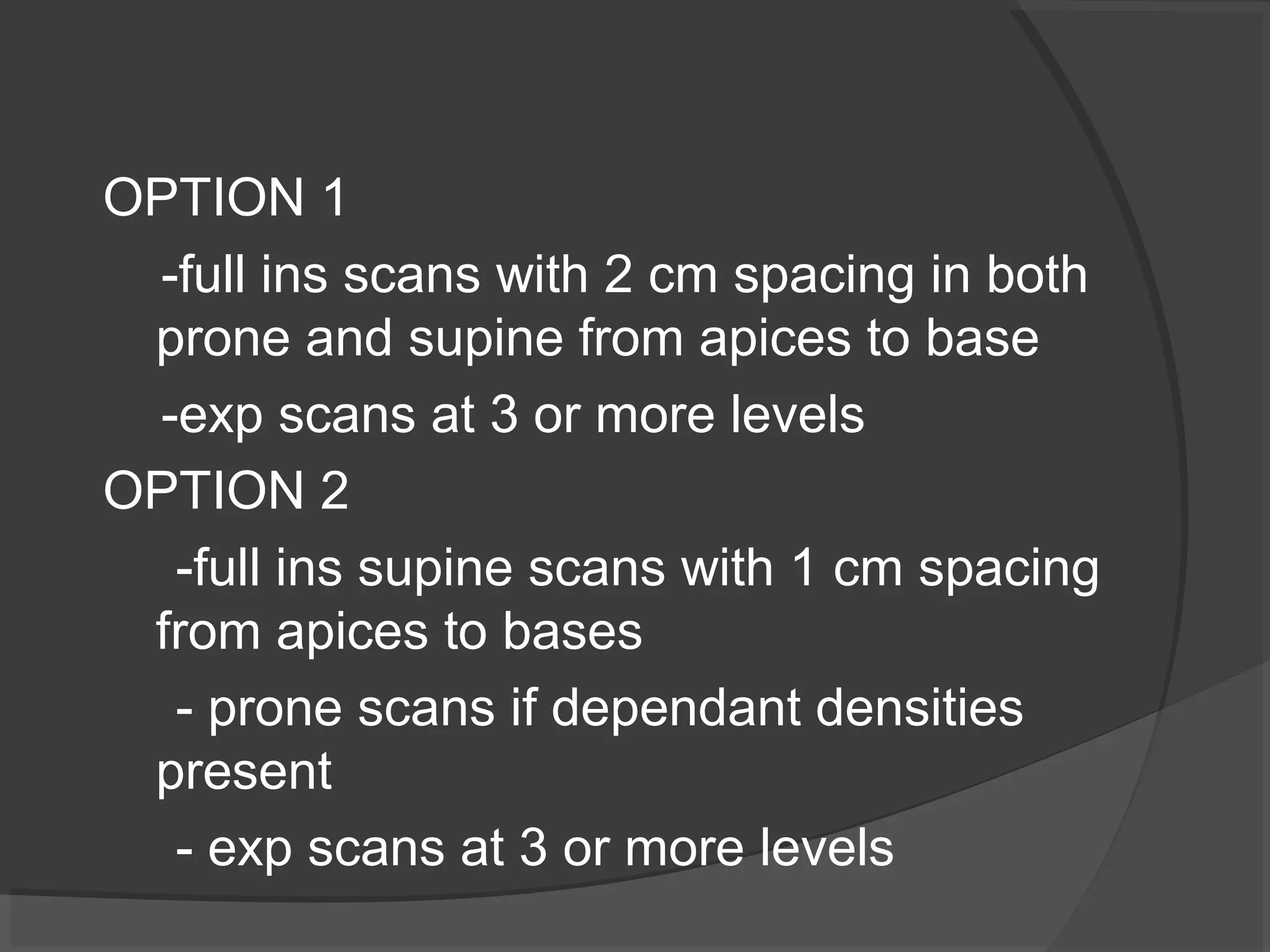 Hrct chest technique and interpretation | PPT
