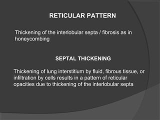 Hrct chest technique and interpretation | PPT