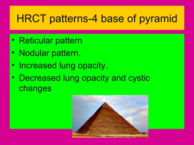 Hrct chest in interstitial lung diseases | PPT
