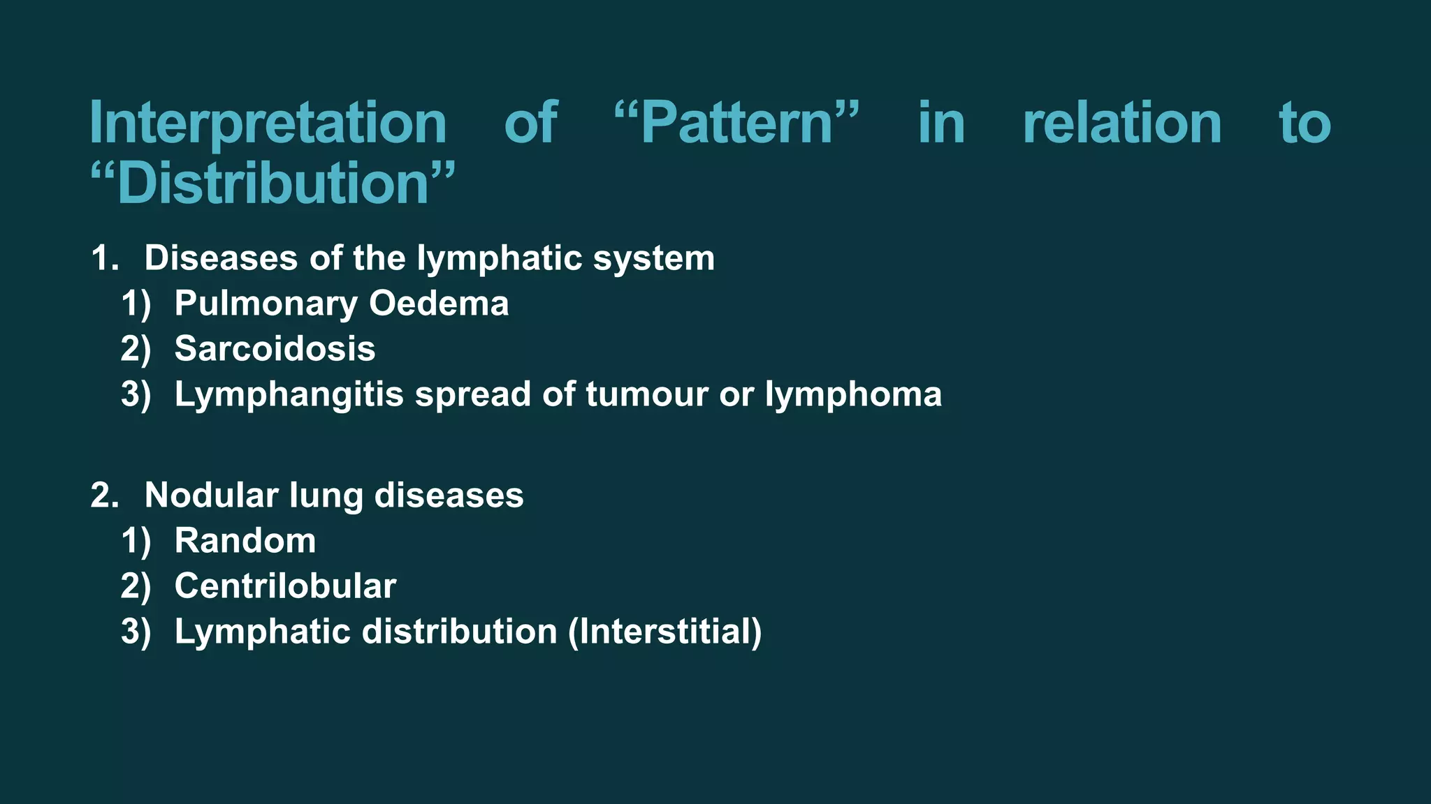 Radiological Approach To Diffuse Lung Diseases | PPTX