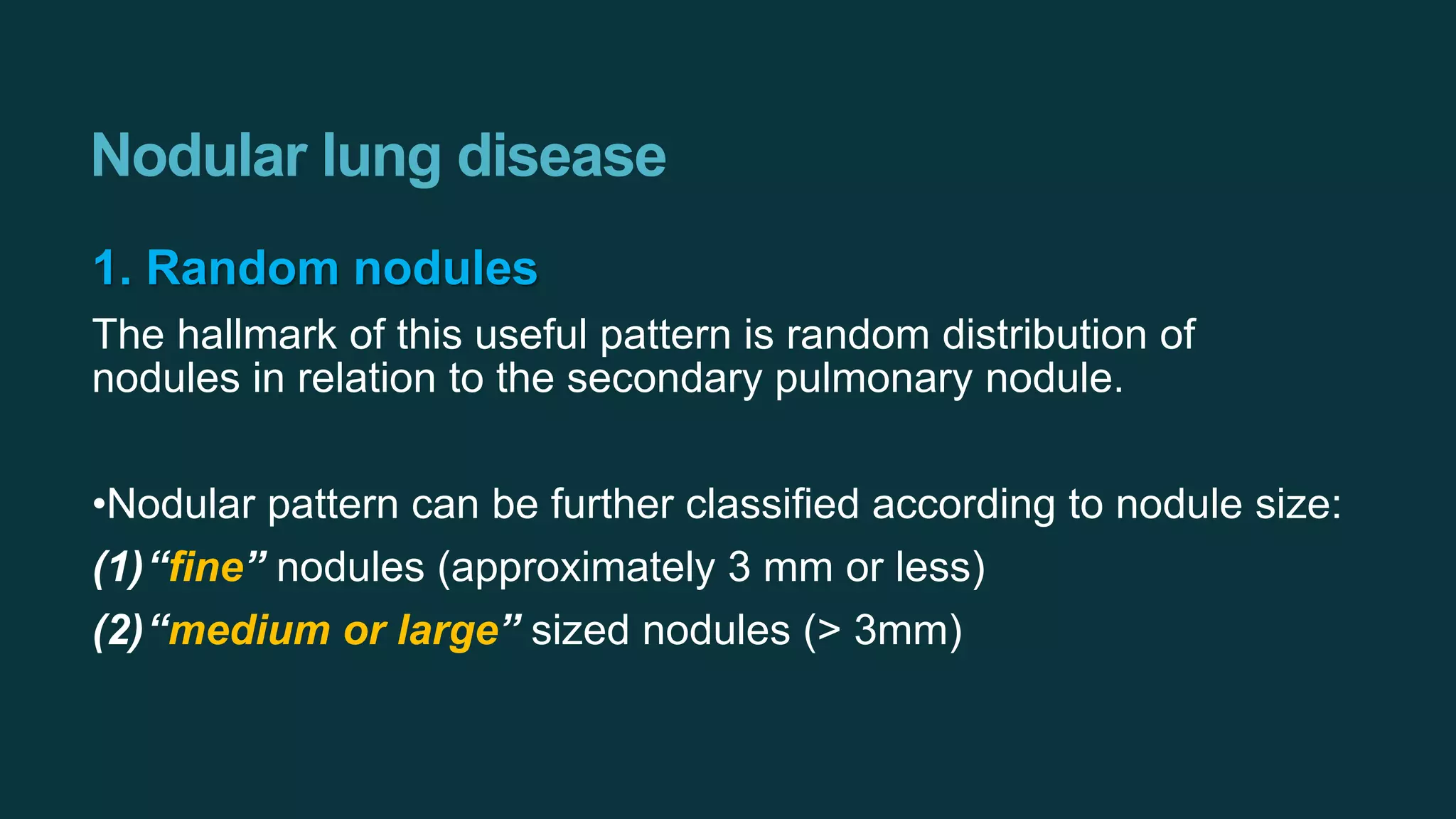 Radiological Approach To Diffuse Lung Diseases | PPTX