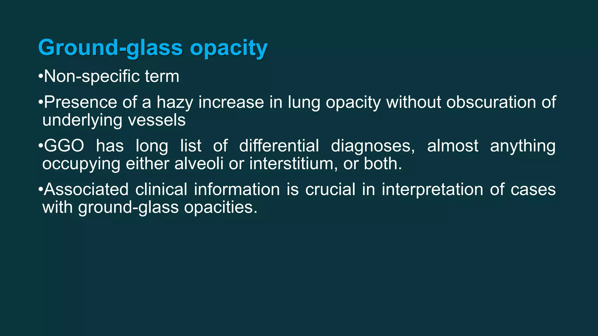 Radiological Approach To Diffuse Lung Diseases | PPTX