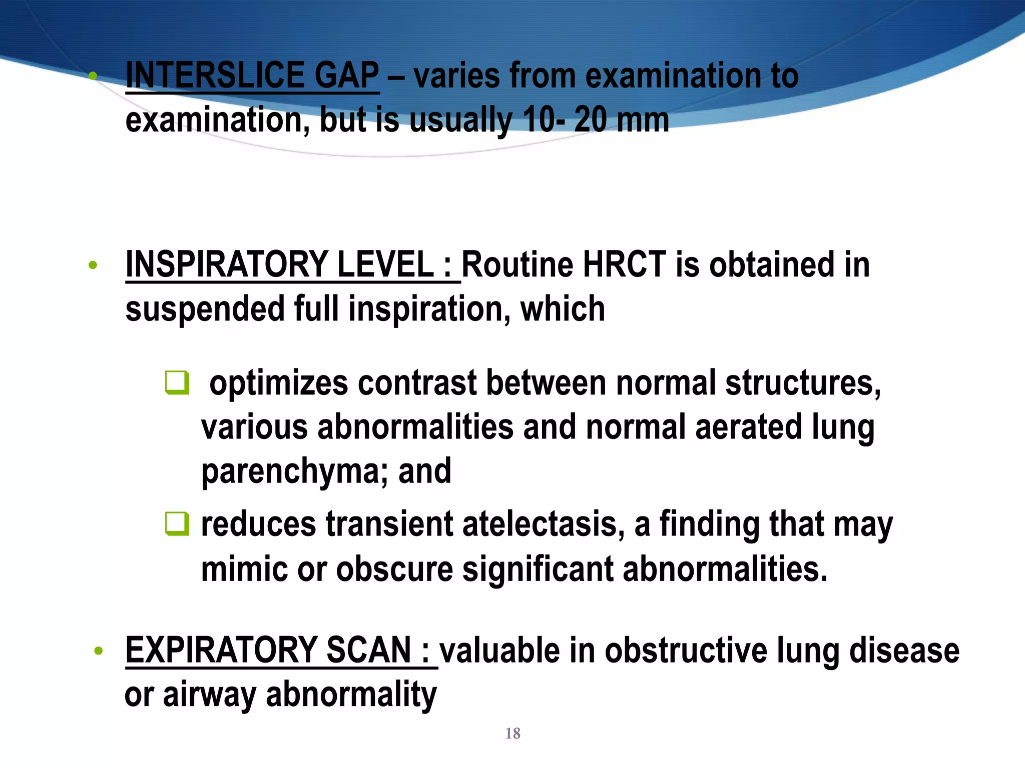 HRCT TECHNIQUE AND INTERPRETATION | PDF
