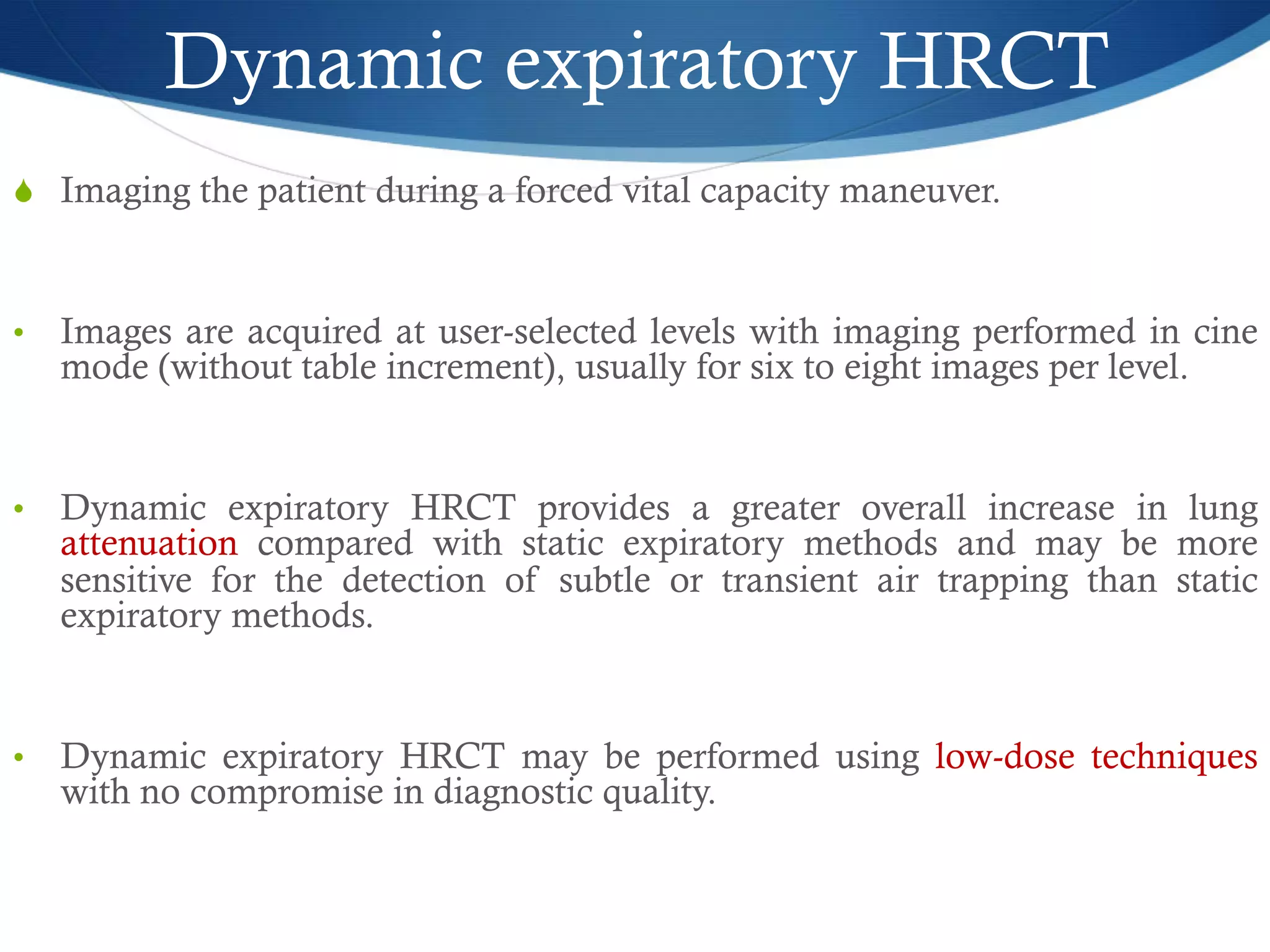 HRCT TECHNIQUE AND INTERPRETATION | PDF