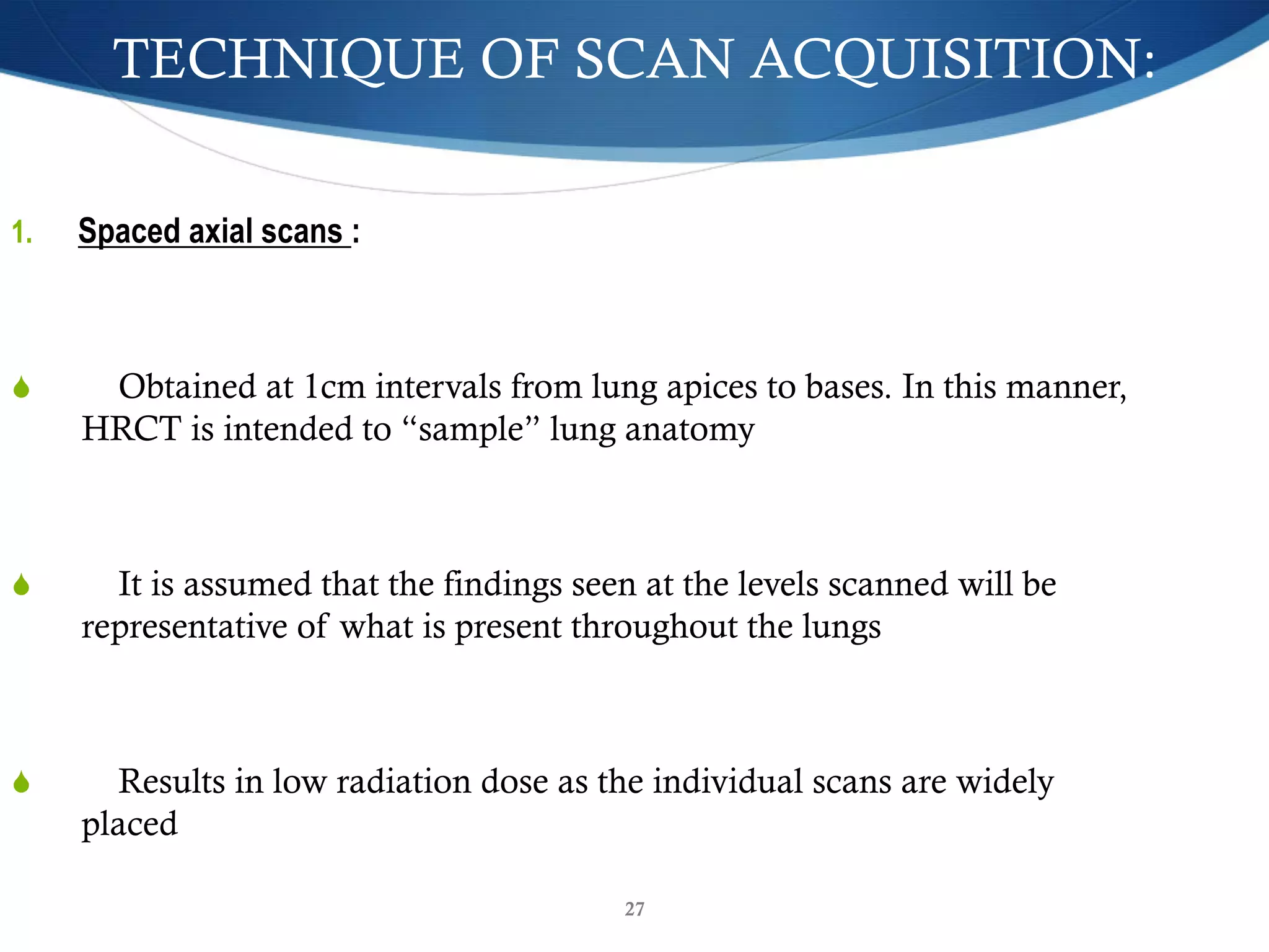 HRCT TECHNIQUE AND INTERPRETATION | PDF