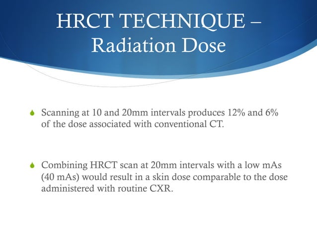 HRCT TECHNIQUE AND INTERPRETATION | PDF