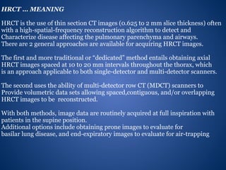 Hrct thorax- A-Z | PPT
