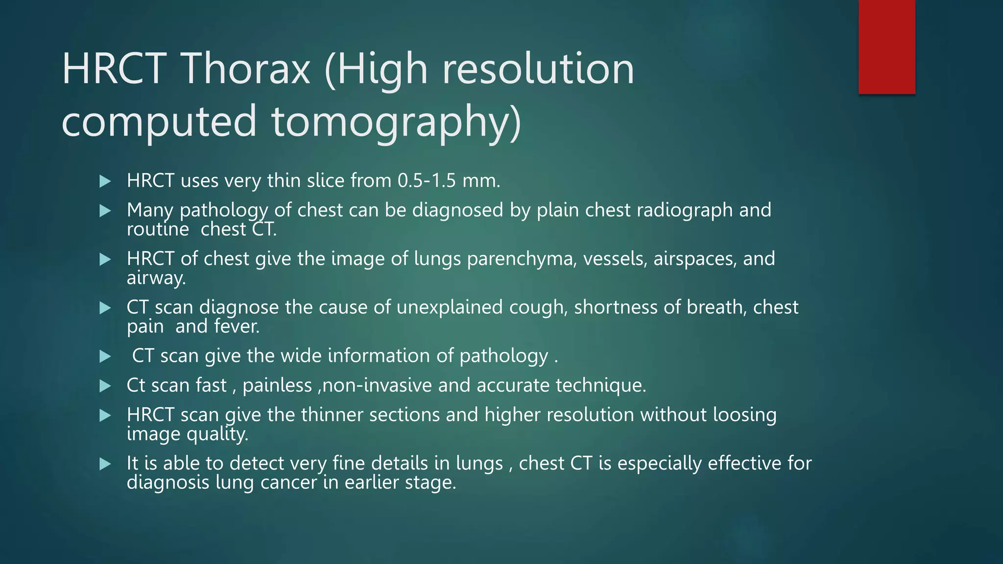 HRCT Thorax (High resolution computed tomography).pptx