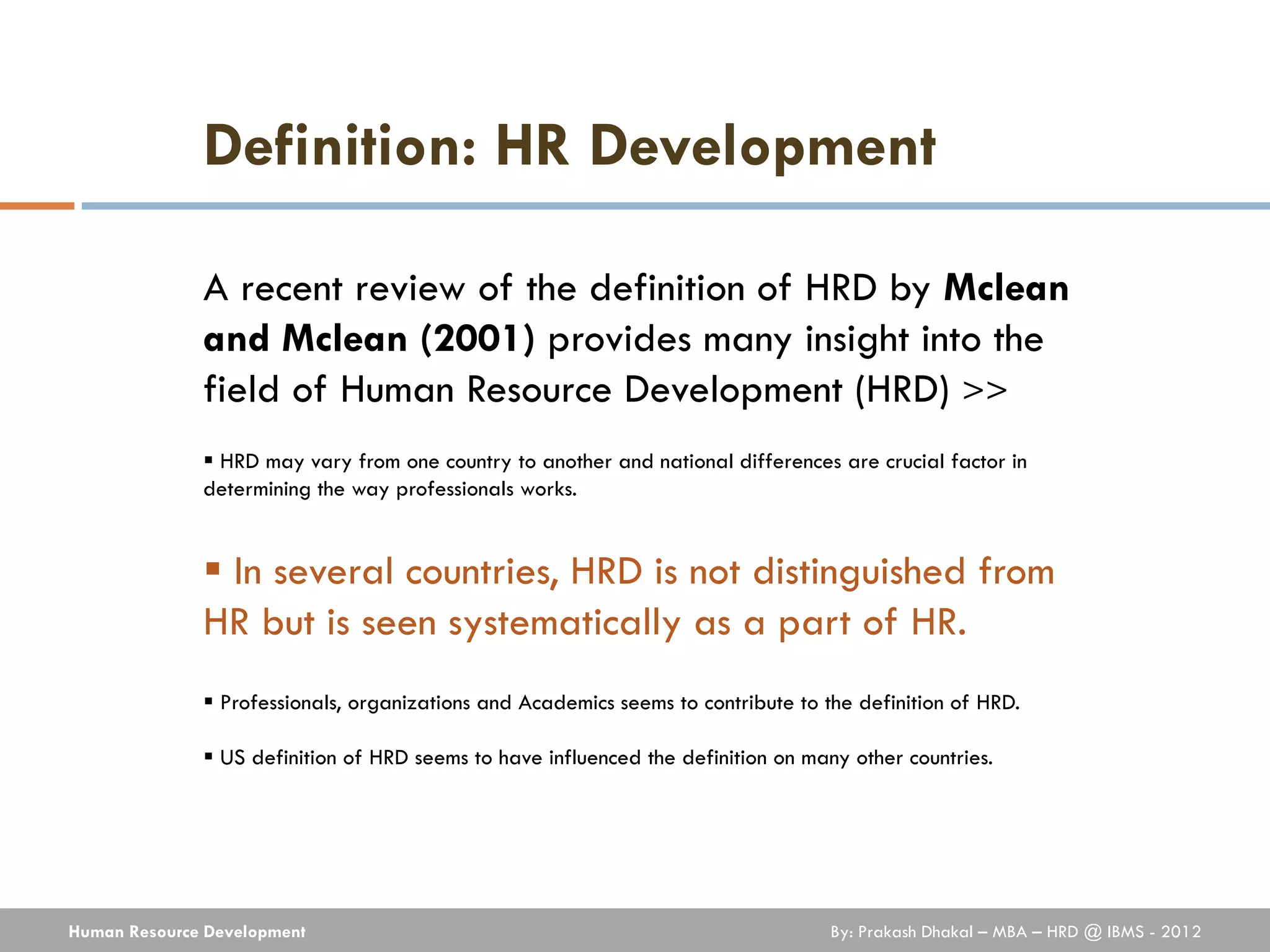 Human Resource Development (HRD) | PDF