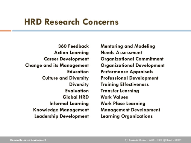 Human Resource Development (HRD) | PDF