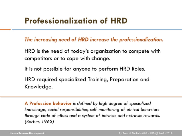 Human Resource Development (HRD) | PDF