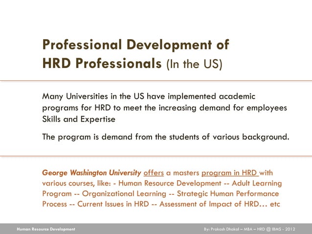 Human Resource Development (HRD) | PDF