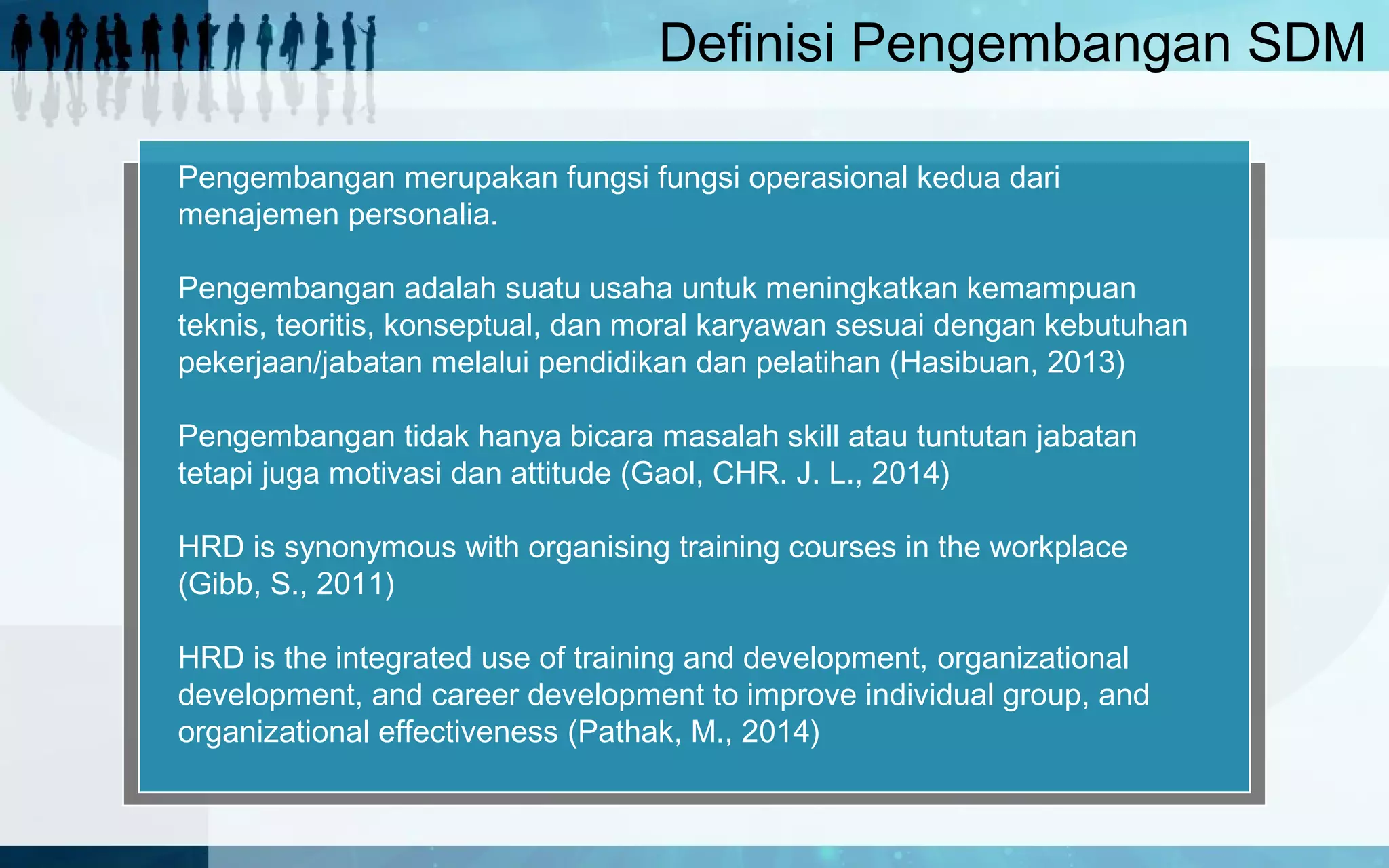 Human Resource Development (Pengembangan Sumber Daya Manusia) | PPS