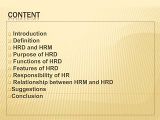 organization and HRD management | PPTX | Human Resources | Business