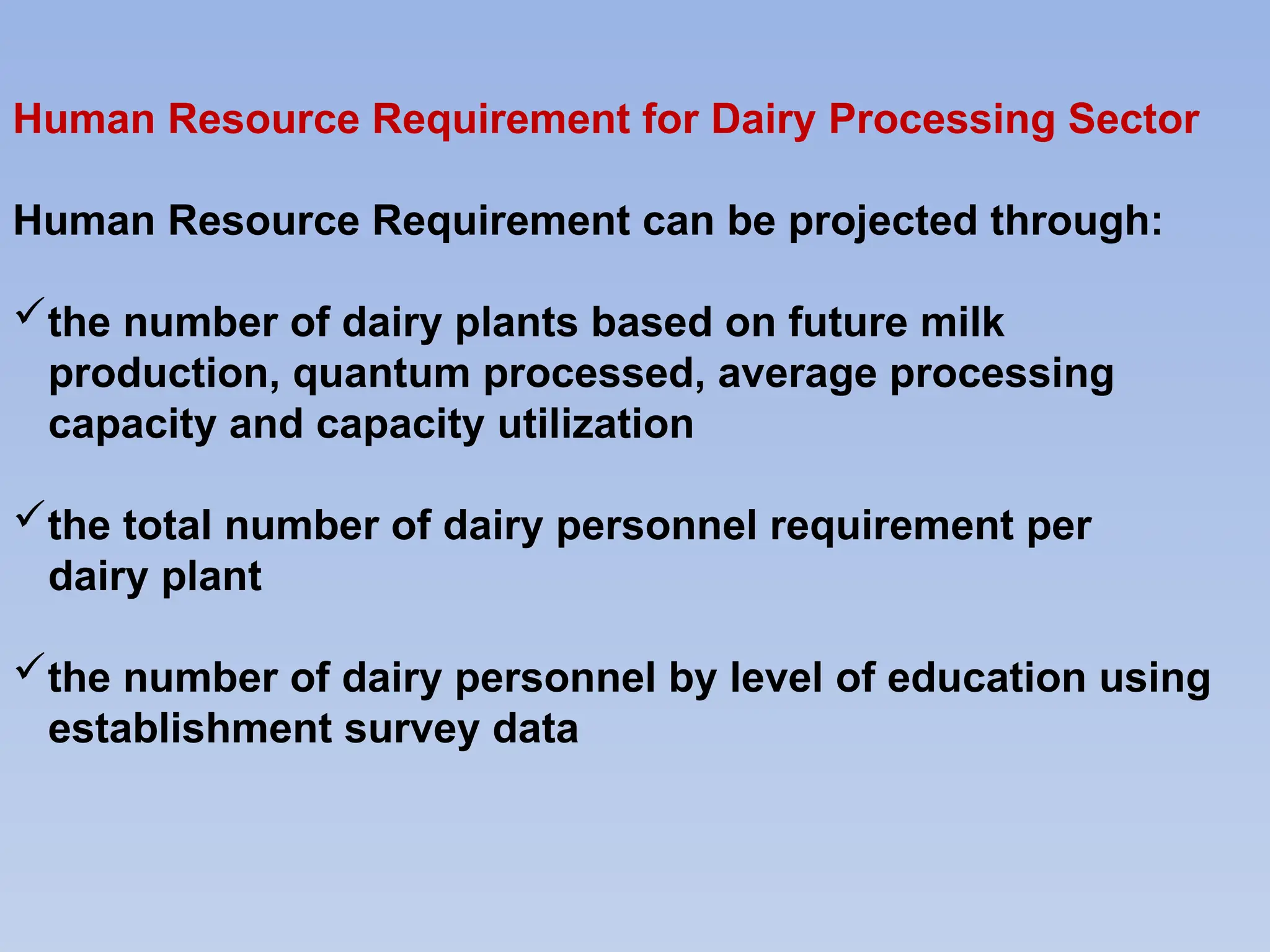 Human Resource develoment in dairy sector | PPTX