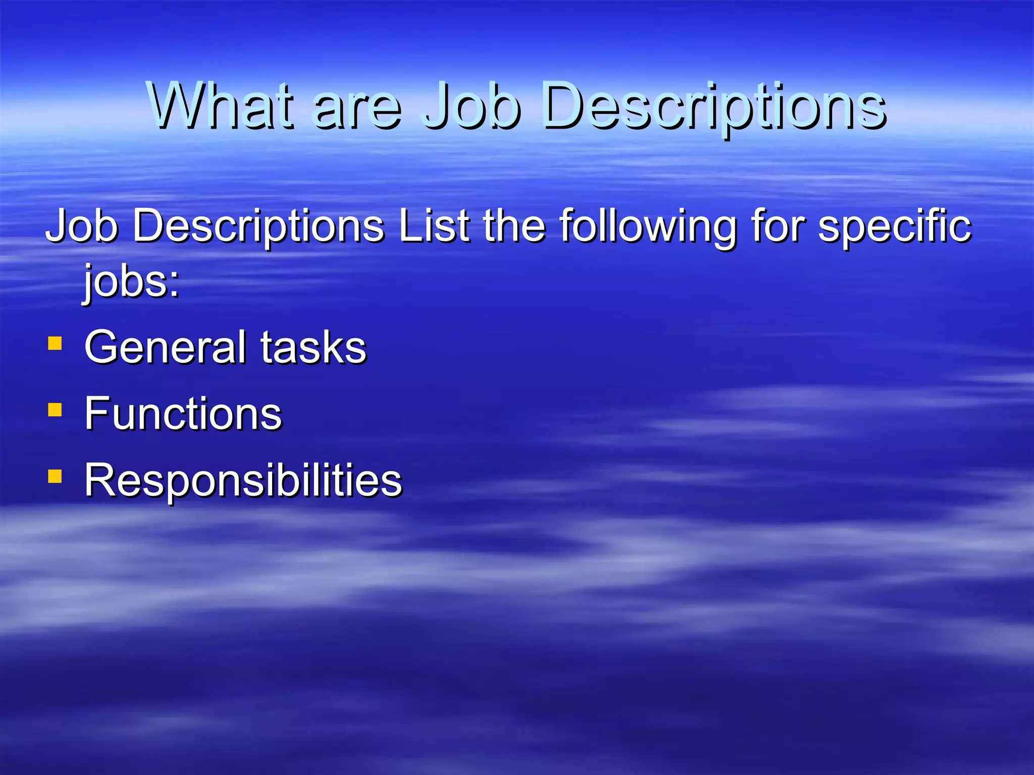 Hrd 845 Job Descriptions | PPT