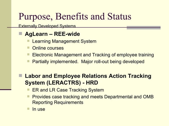 Hrd Systems Briefing | PPT