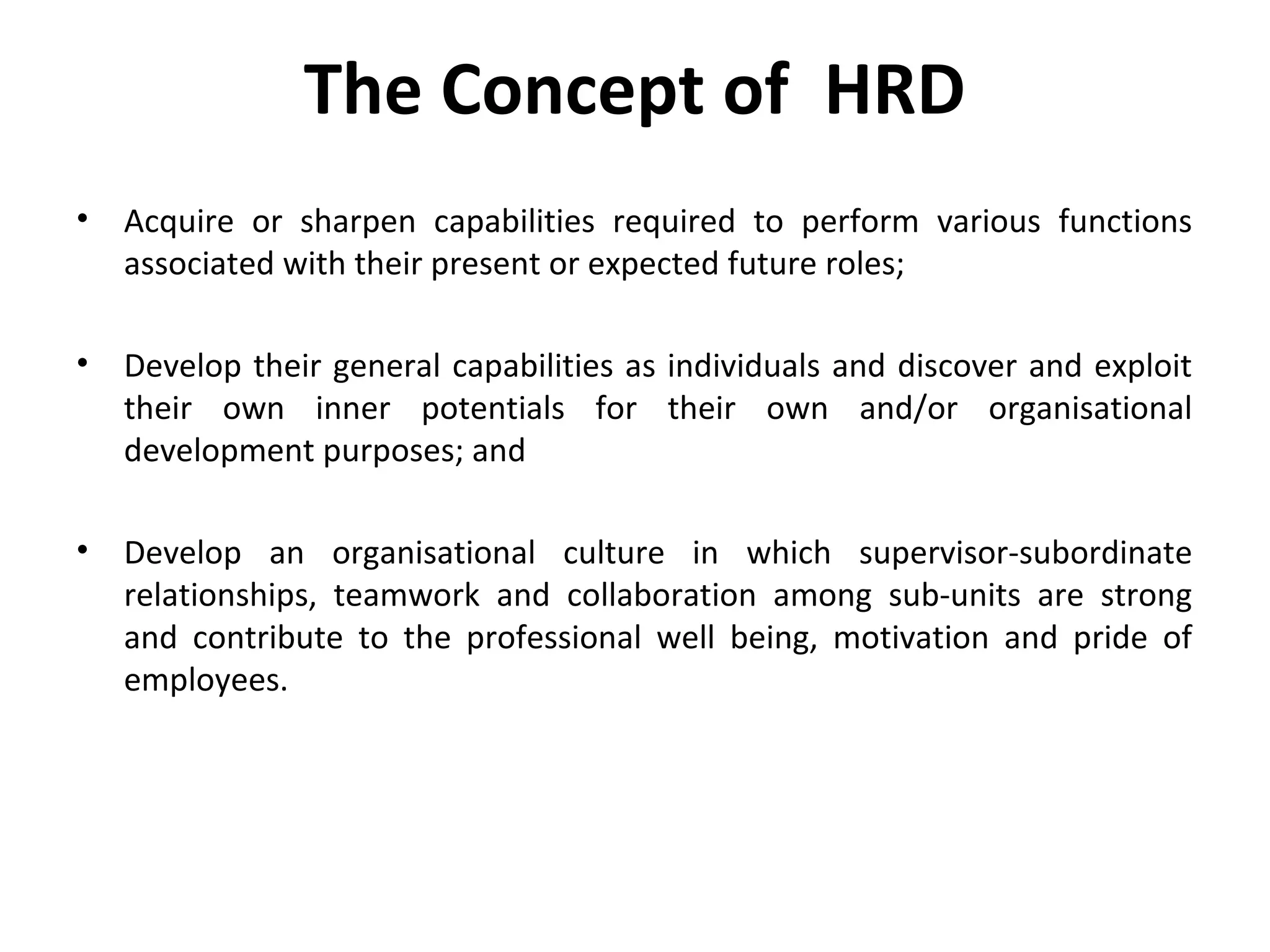 HRD-Concept & Goals, Challenges, Climate, Practices in India, Learning ...