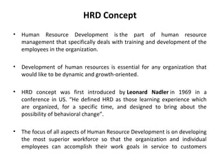HRD-Concept & Goals, Challenges, Climate, Practices in India, Learning ...