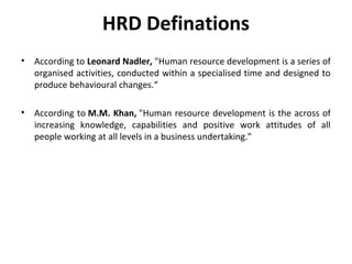 HRD-Concept & Goals, Challenges, Climate, Practices in India, Learning ...