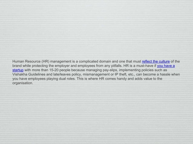 Hrd 101 for startups | PPTX