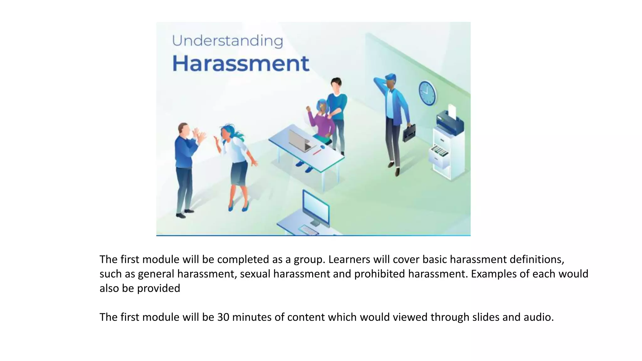 Storyboard for Harassment Training Program | PPT