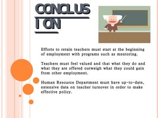 Factors of Retention: Teachers | PPT