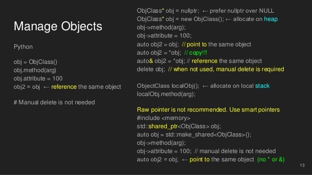 Basic C++ 11/14 for Python Programmers