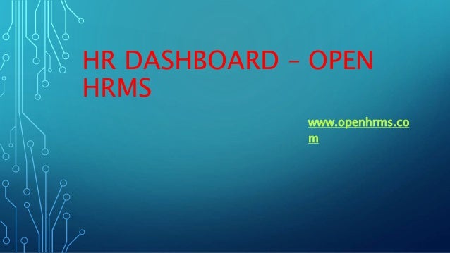 HR Dashboard - Open HRMS | PPT