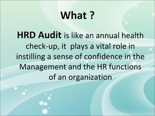 Hrd audit | PPT