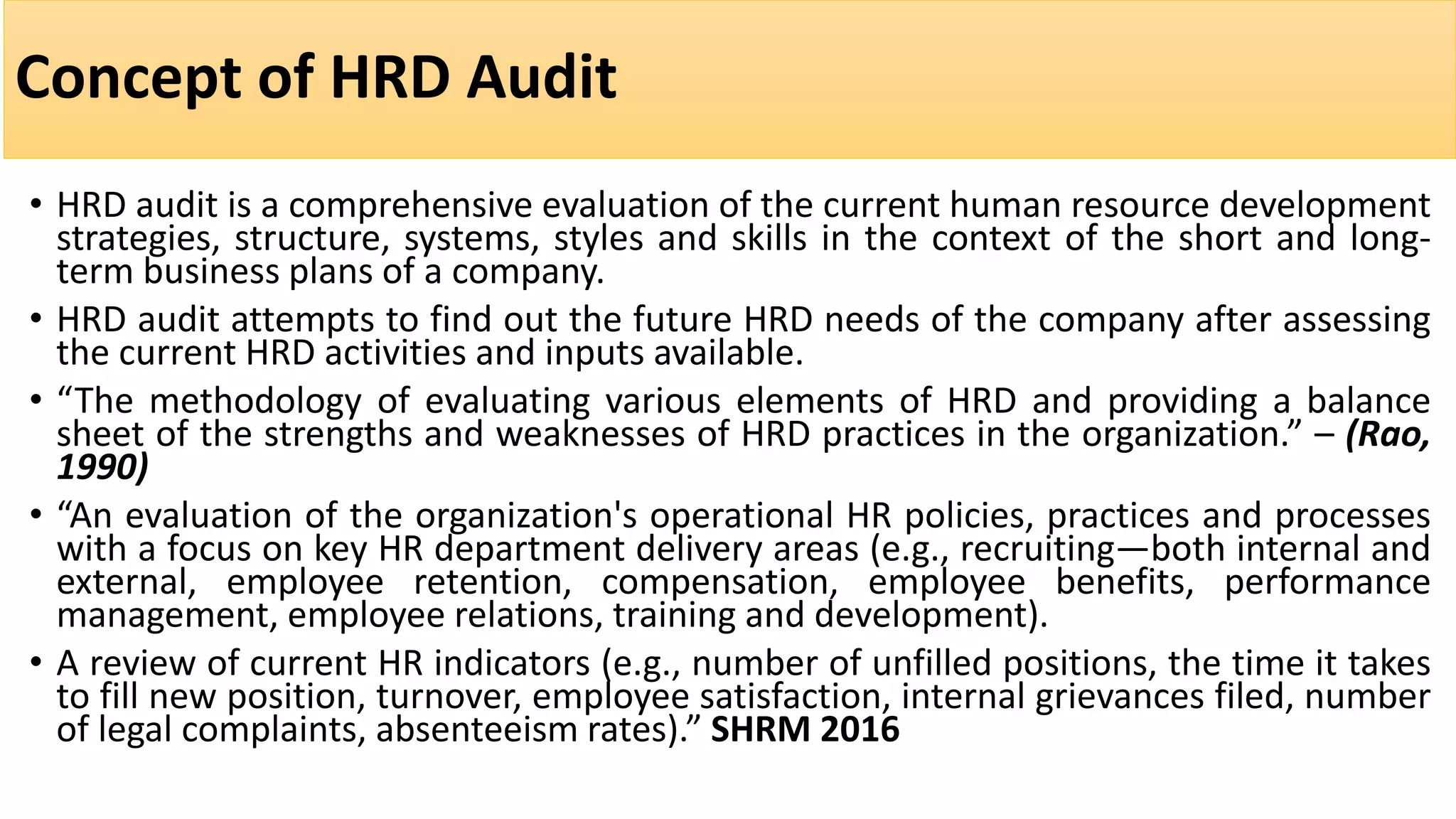 Human Resource Development Audit | PPTX