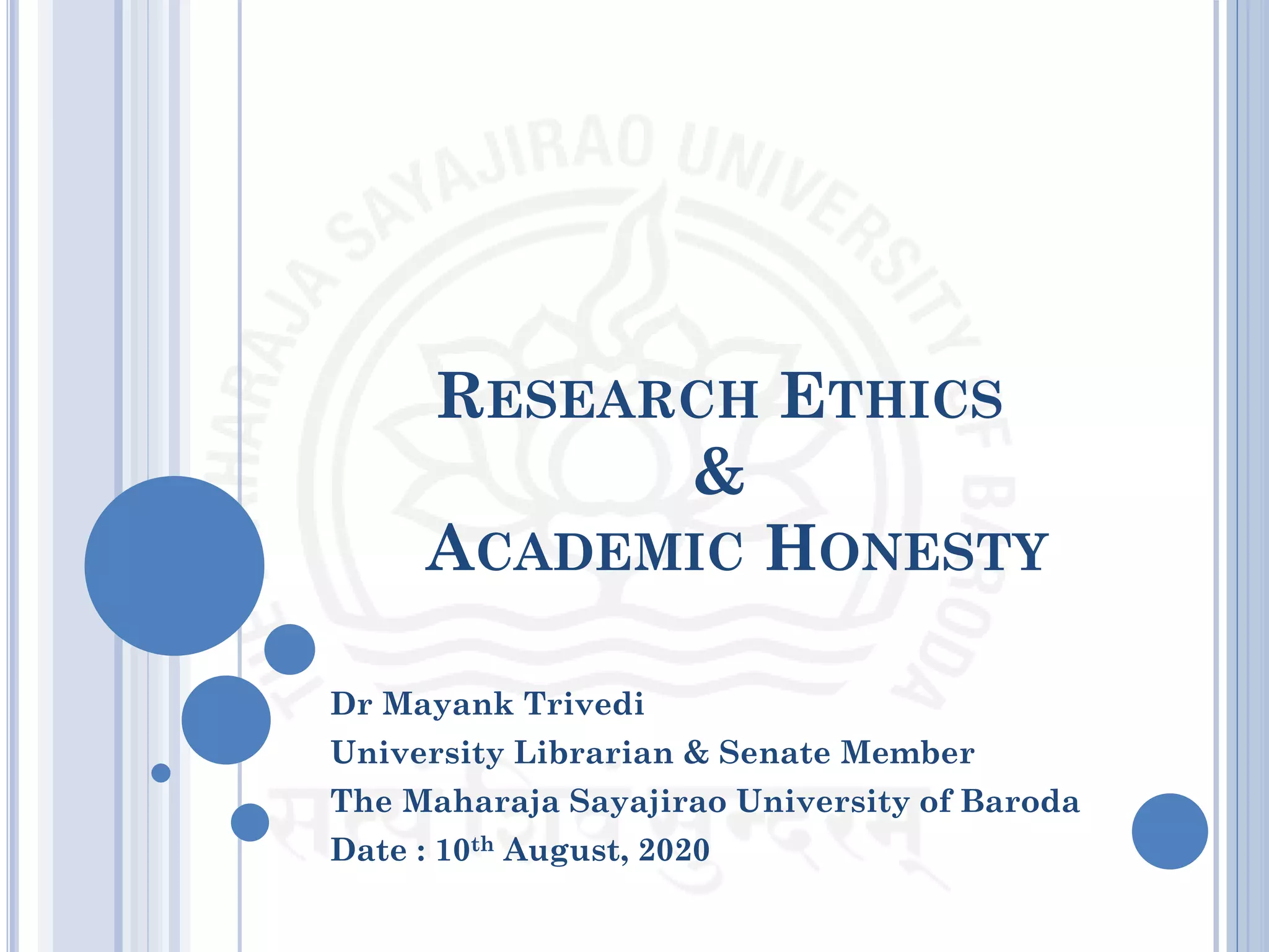 Research Ethics and Academic Honesty | PDF