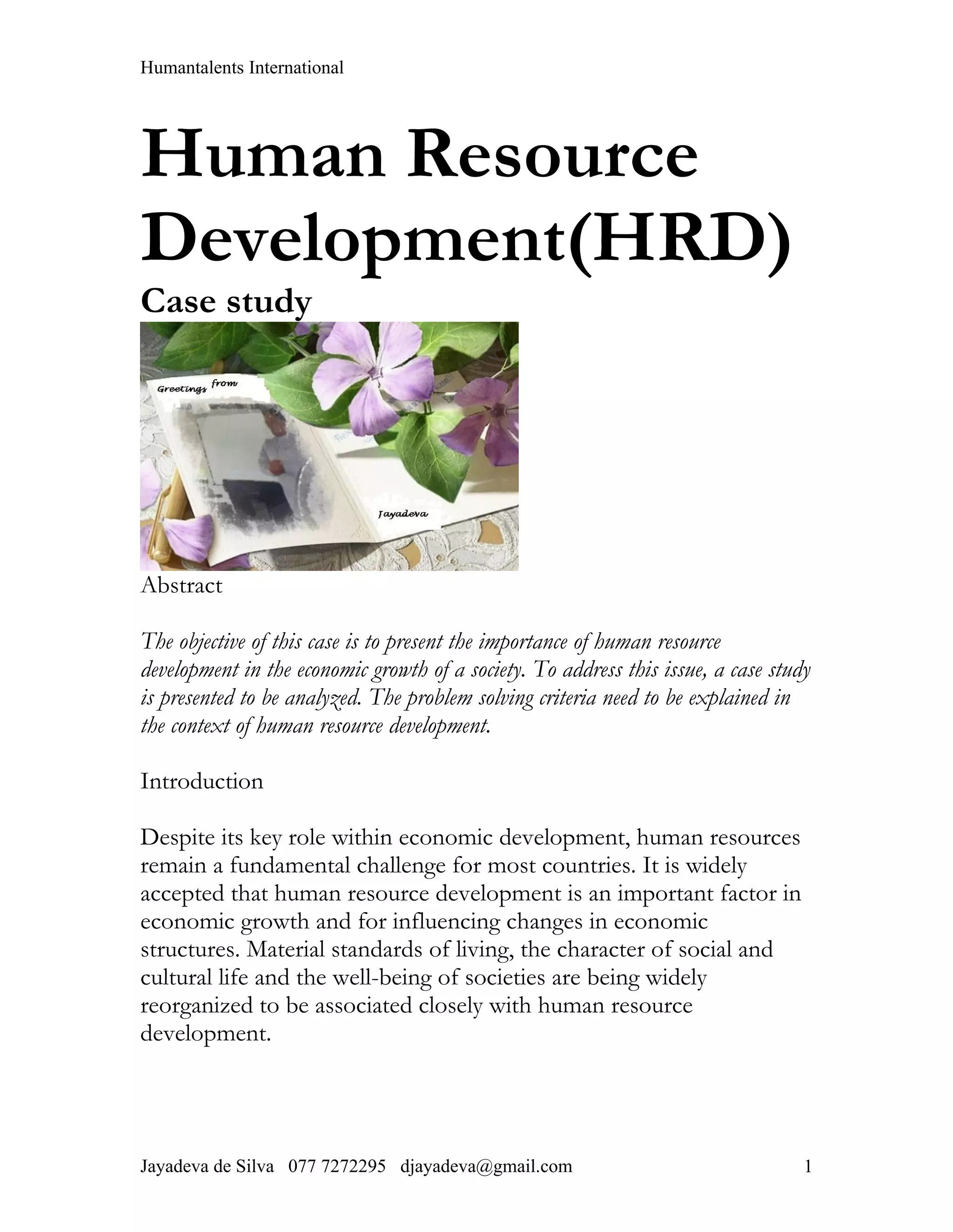 HRD Case Study | DOC