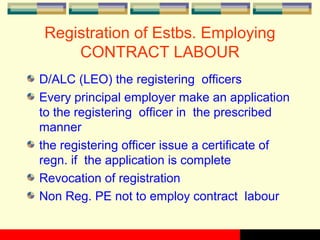 Contract Labour (R&A) Act | PPT