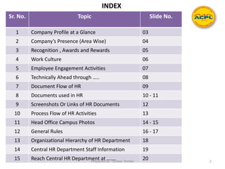 HR Department Induction | PPTX
