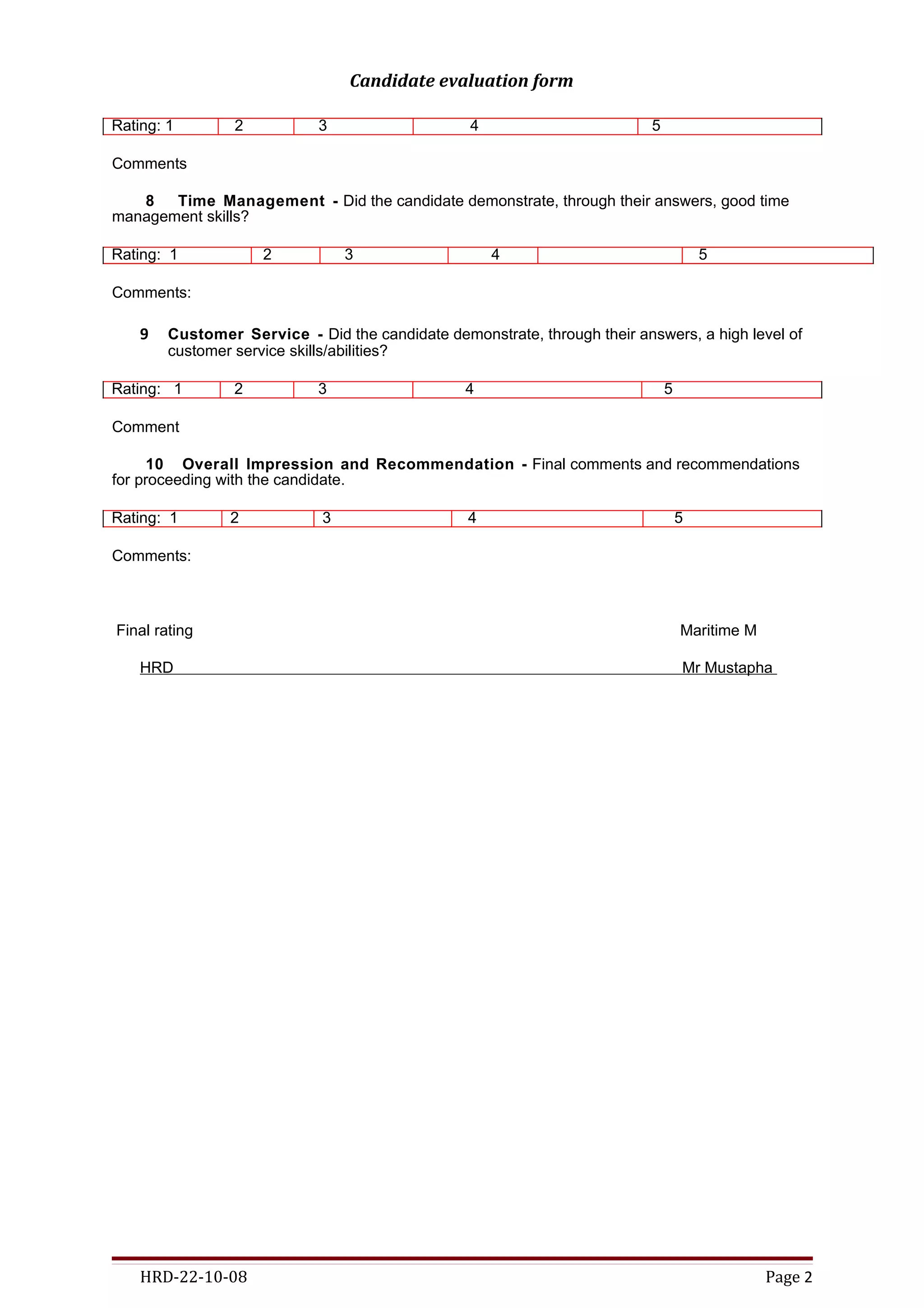 Hrd form 23_candidate | DOC