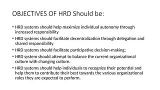 Human resource development framework for employees | PPT