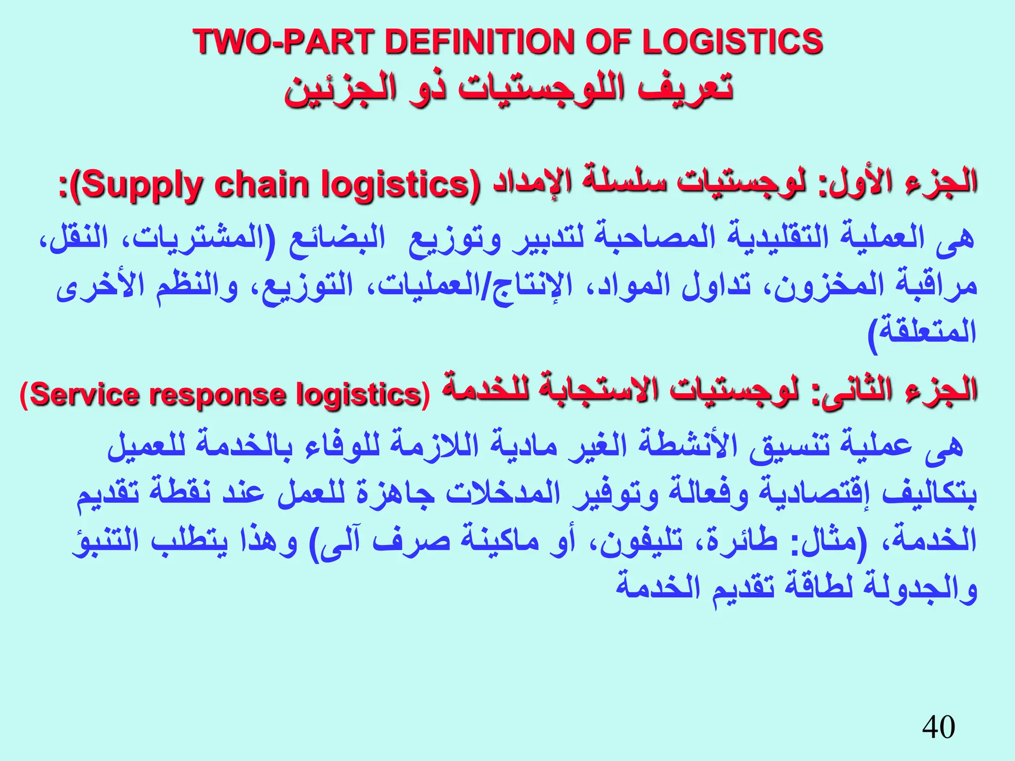 Logistics management in supply chain .ppt