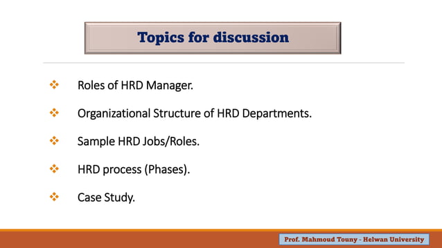 Roles and phases of HRD | PDF | Executive Leadership & Management ...