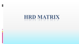 HRD MATRIX Notes in HRD for BBA and MBA. | PPTX