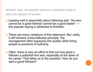 Where are the good follower? | PPTX