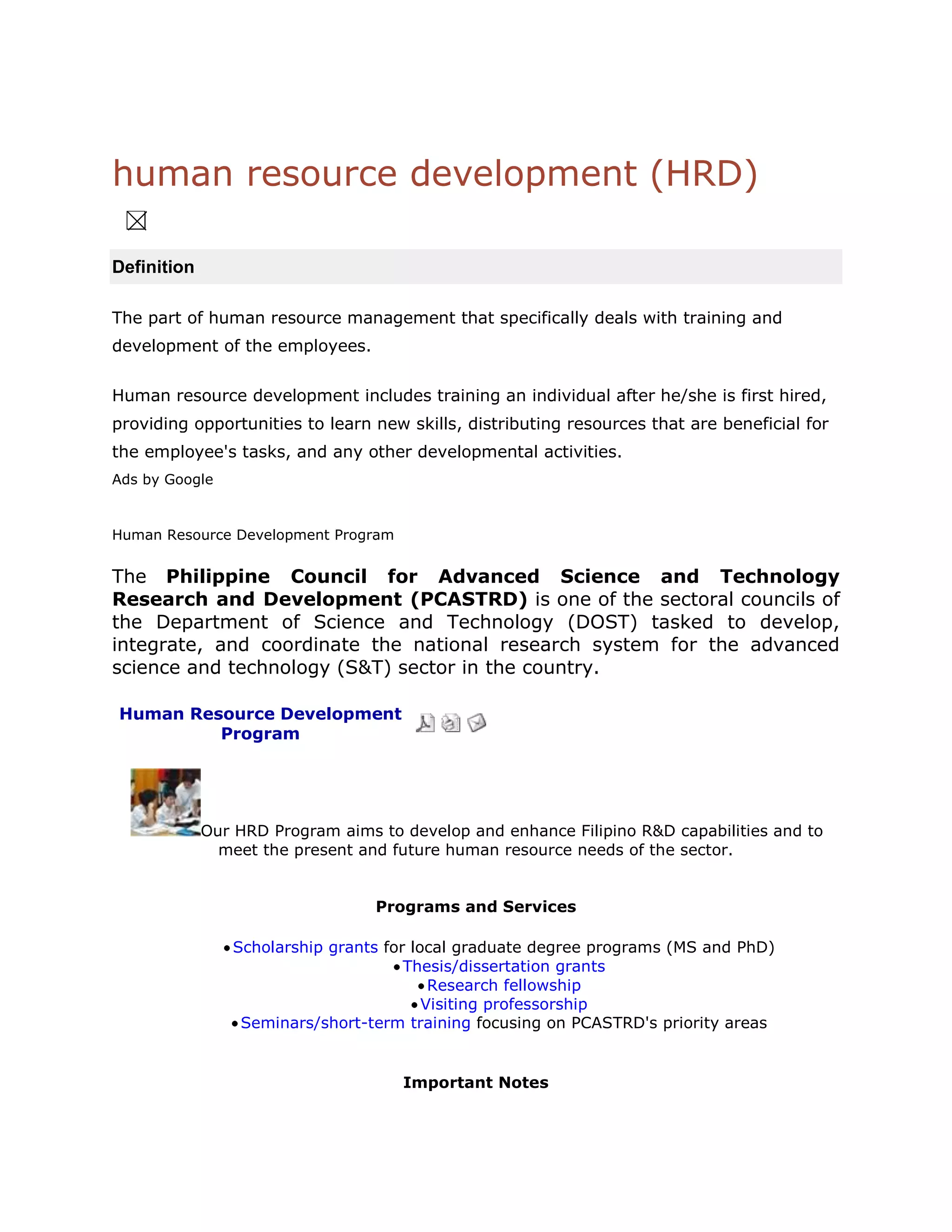 Hrd program | DOCX